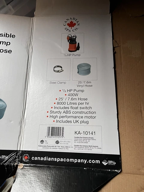 CANADIAN SPA COMPANY Clean Water Submersible Pump £26.70 - PicClick UK