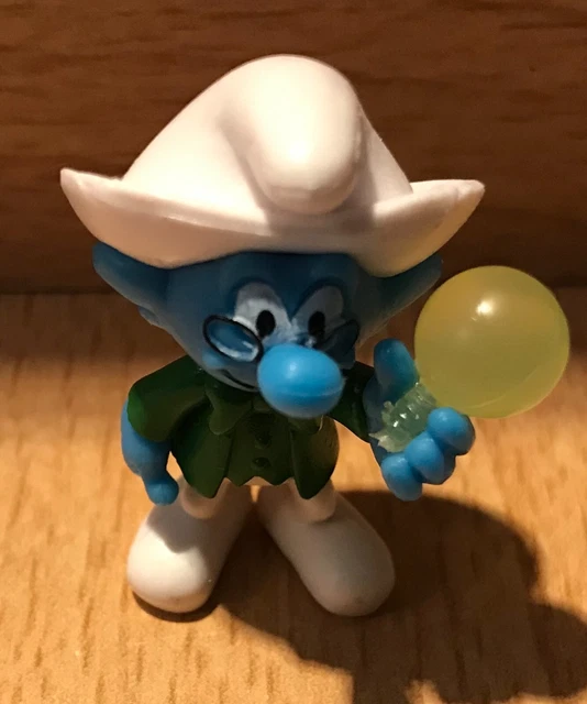 SMURF CHUPA CHUPS Inventor Smurf Figure With Bezel Bulb £4.19 - PicClick UK