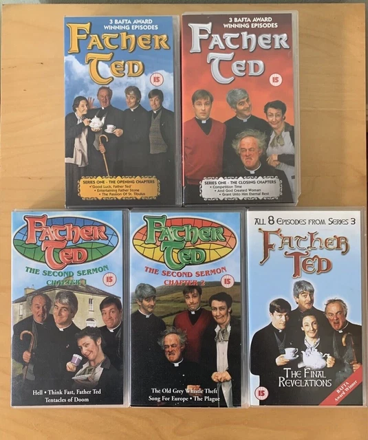 FATHER TED COMPLETE Collection on VHS Video Cassette Tape. All 3 Series ...