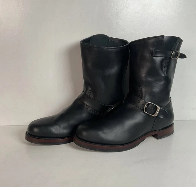 FRYE JOHN ADDISON Engineer Boots 11.5 M USA Made Black Calf £262.93 ...