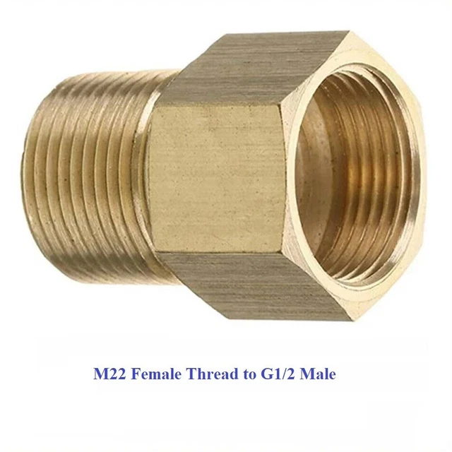 M22 14MM FILETAGE Femelle Sur G1/2 Mâle Métrique Adaptateur Haute Pression EUR 9,18 - PicClick FR