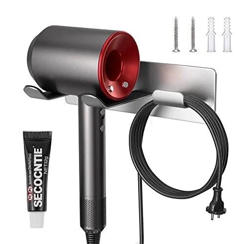 CHEVVY PORTE SECHE Cheveux Mural Support pour Sèche-Cheveux en Acier ...