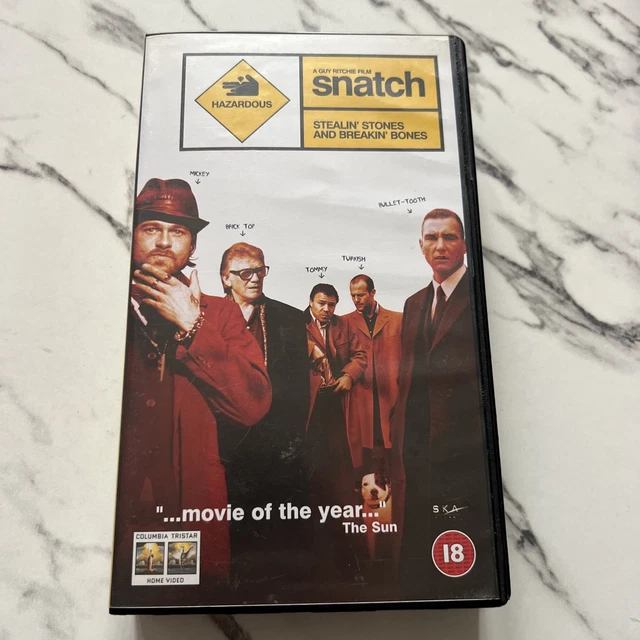 SNATCH VHS FILM Guy Ritchie, Brad Pitt, Jason Statham £3.31 - PicClick UK