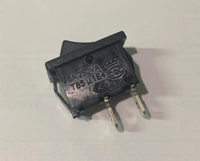 1 PIÈCE INTERRUPTEUR Power Rocker marche/arrêt noir CRT-1115-R débloqué ...
