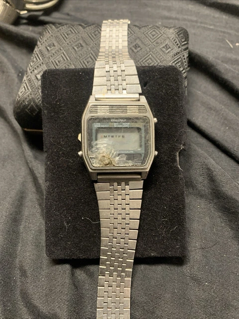 RARE* VINTAGE 1979 Seiko World Time LCD A628-5000 STAINLESS STEEL MEN ...