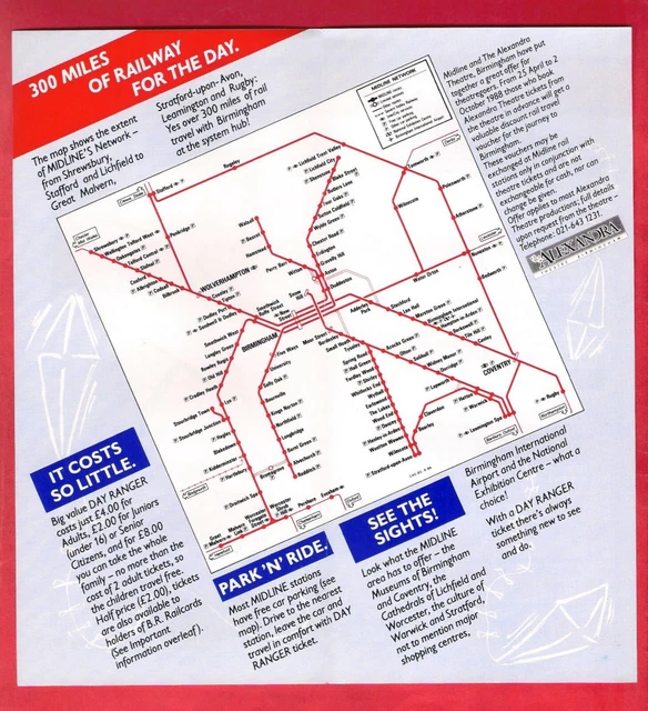 WEST MIDLANDS PTE & British Rail - Midline - Day Ranger Ticket ...