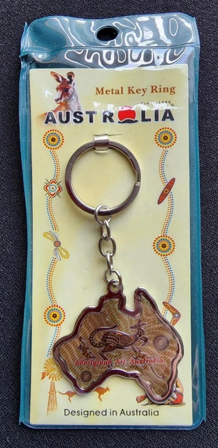 ABORIGINAL ART MAP of Australia Kangaroo KEYRING - NEW & PERFECT cond - UNOPENED $8.08 - PicClick AU