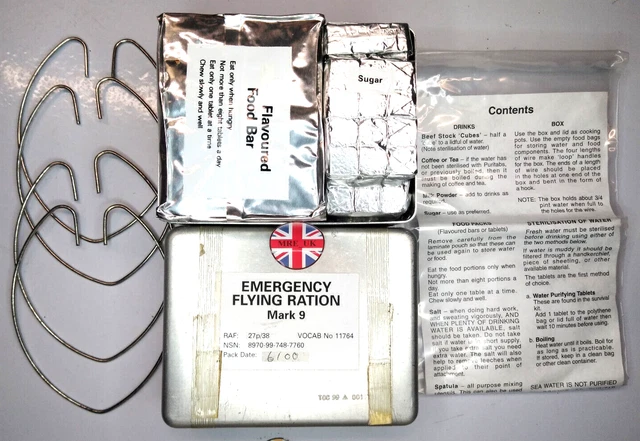 RAF EMERGENCY FLYING Ration MRE - Mark 9 - Collectable - Rare - Display ...