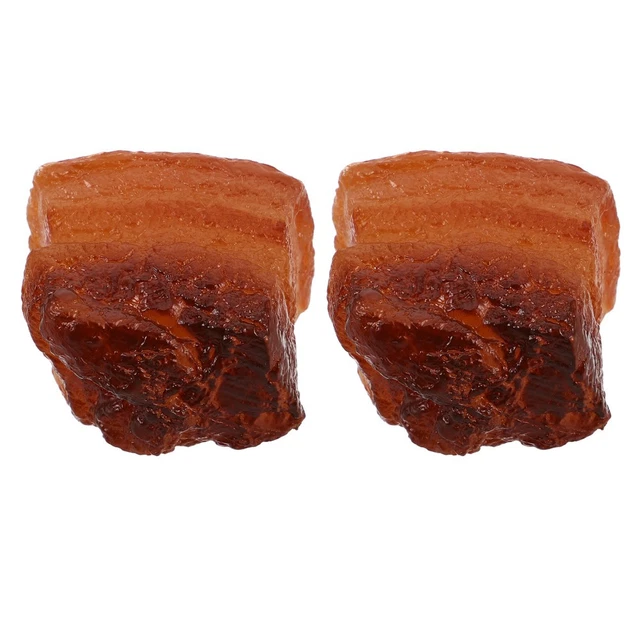 2PCS SIMULATED RED-COOKED Pork Model Imitated Braised Pork ...