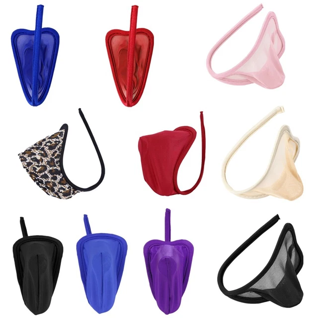 MENS SHEER MESH Briefs Lingerie G-String Thong Bikini Mini Panties ...