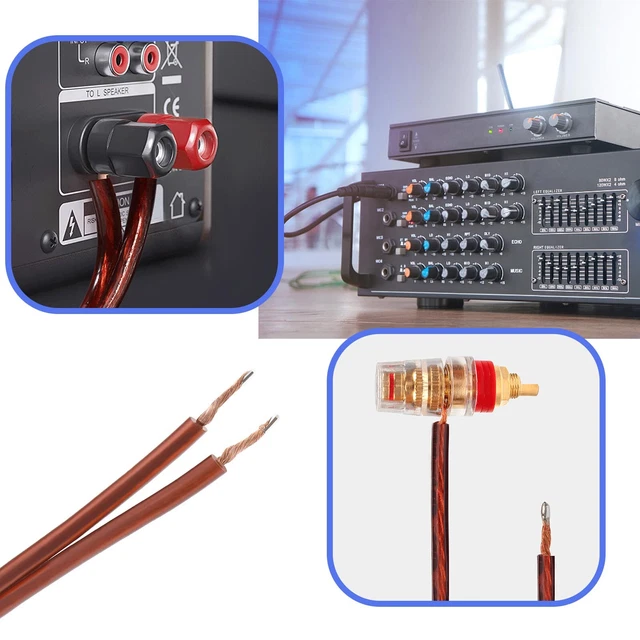 RCA TO SPEAKER Wire Adapter Speaker Bare Wire to RCA Plug Adapter 16 ...