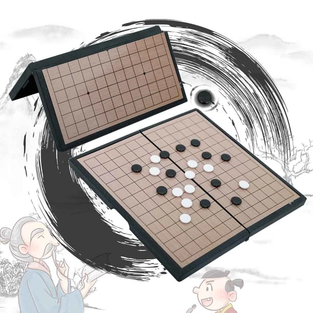 GIFT BACKGAMMON FOLDING Portable Magnetic Gomoku Go Board Game Parent ...