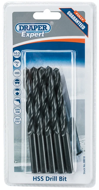 DRAPER EXPERT 10.5MM Ars Perceuses Carte De 5 EUR 30,48 - PicClick FR