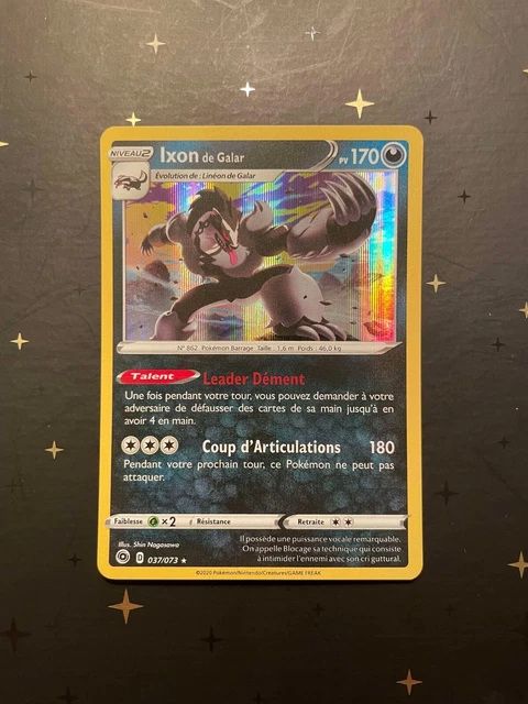 CARTE POKÉMON RARE HOLO Ixon de Galar 37/73 VF NEUF 2020 EUR 1,50 ...