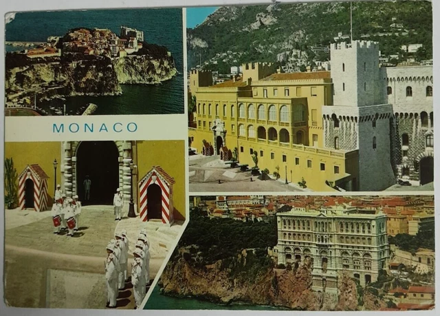 CARTOLINA D'EPOCA PRINCIPATO di Monaco Le Rocher Le Palais 10x15cm ...