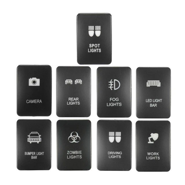 PUSH SWITCH BUTTON LED Fog Light Bar For Mitsubishi Pajero Triton ...