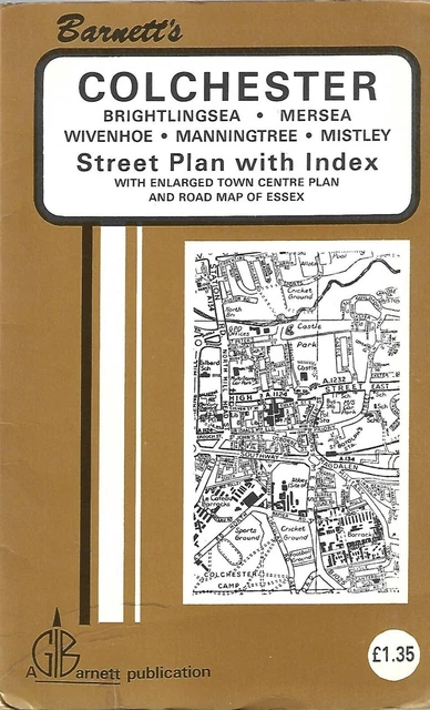 VINTAGE OLD BARNETT’S Colchester Street Plan Map Visit Tour Double ...