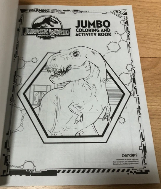 BENDON JURASSIC WORLD Coloring & Activity Prehistoric Dinosaurs Book £ ...