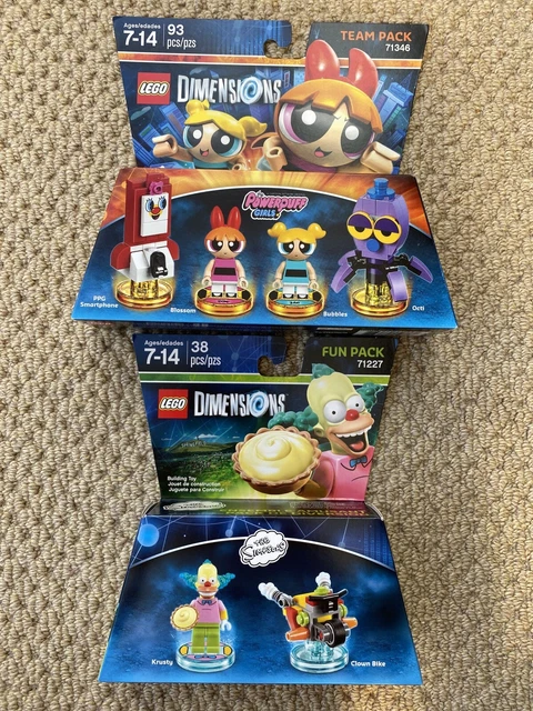 LEGO DIMENSIONS POWERPUFF Girls 71346 Team Pack + Krusty 71227 Fun Pack ...
