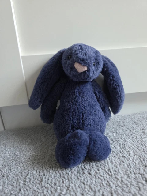 JELLYCAT SMALL BASHFUL Navy Bunny (Retired) £31.90 - PicClick UK