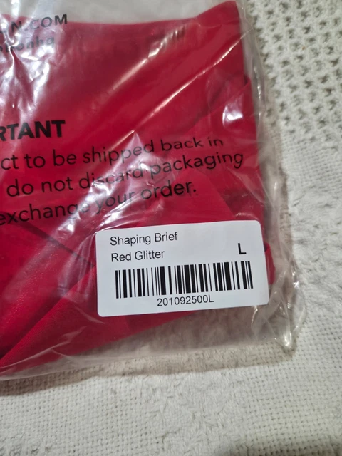 RUBY RIBBON SHAPING Brief #4064 New! Glitter Red Size L $9.99 - PicClick