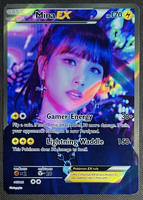 TWICE MINA EX Custom Pokemon Card K-pop Poca Photocard £15.07 - PicClick UK