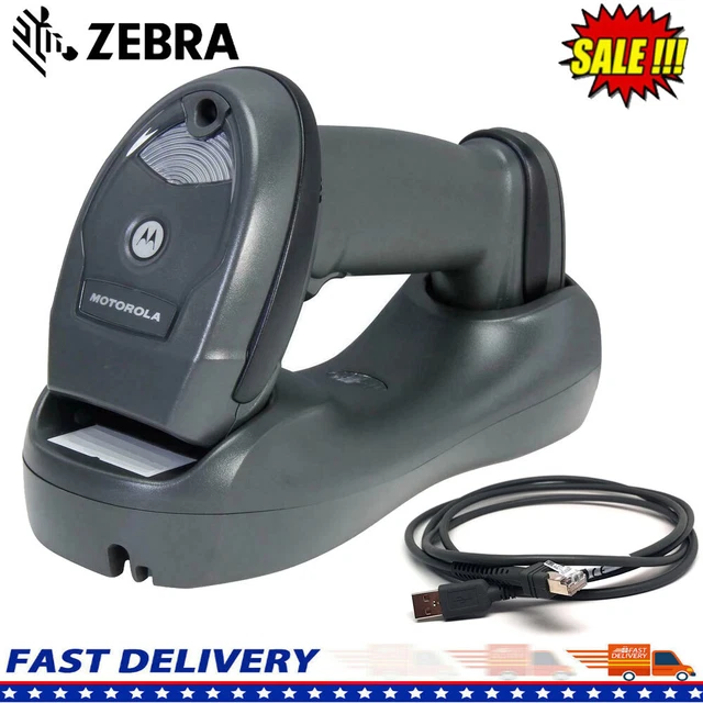 ZEBRA SYMBOL LI4278-SR20007WR USB Wireless 1D Handheld Barcode Scanner ...