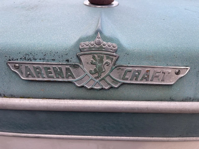 VINTAGE ARENA CRAFT Bonito Boat Emblems Name Metal Chrome Rare OEM 1965 ...