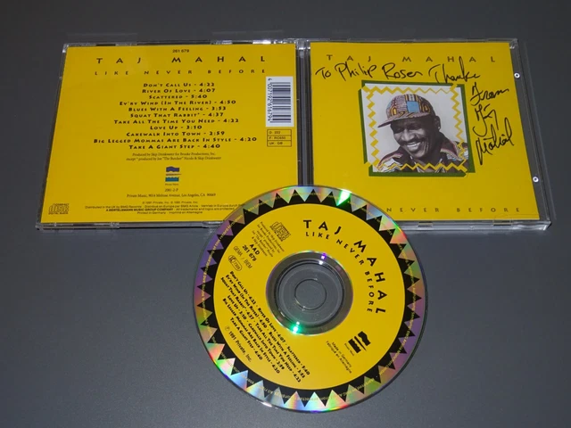 TAJ MAHAL - Like Never Before (Signed, Autogramm) / Album-Cd 1991 (Ex ...