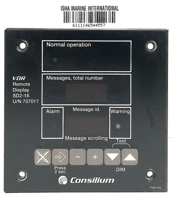 CONSILIUM SD2-16 VDR Remote Display 4557 Black $540.86 - PicClick AU