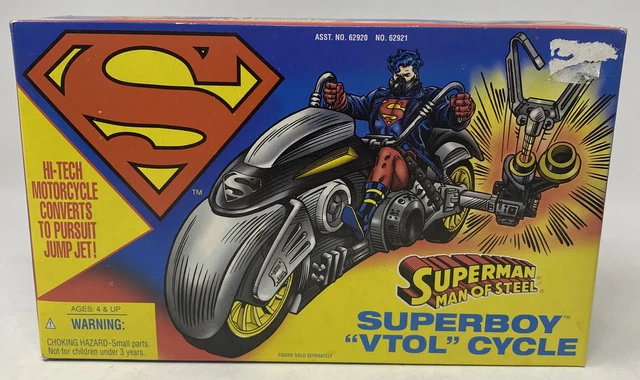 1995 SUPERMAN SUPERBOY VTOL Cycle Motorcycle converts to Jump Jet NEW ...
