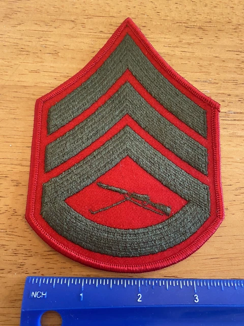STAFF SERGEANT USMC Red Green Enlisted Rank Patch INV9507 $2.99 - PicClick