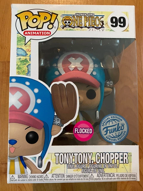 FUNKO POP ANIME One Piece Tony Chopper Flocked #99 Funimation Ex ...