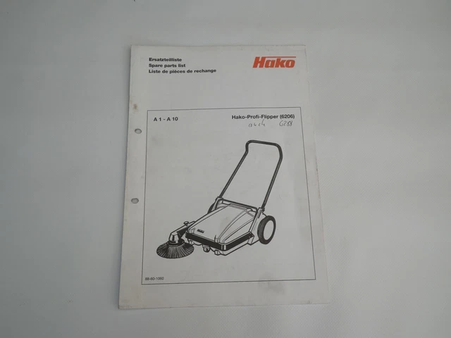 ERSATZTEILLISTE HAKO-PROFI-FLIPPER (6206) Original Hako Hausdruckerei ...