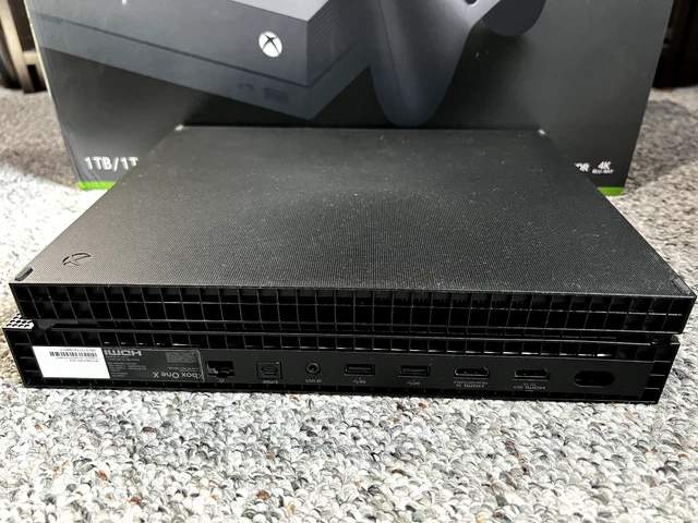 MICROSOFT XBOX ONE X 1TB Gaming Console Black 1787 Tested Working ...