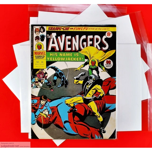 COMIC BAGS ONLY up to A4 Size0 Fits The Avengers Marvel Comic Books x ...