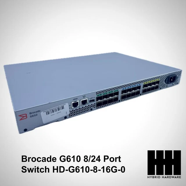BROCADE G610 8/24 Port Switch HD-G610-8-16G-0 80-1011261-01 $2,677.50 ...
