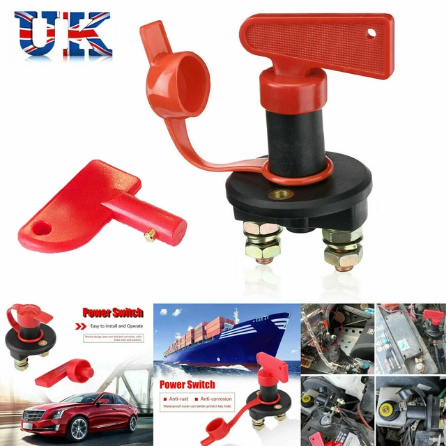 UK UNIVERSAL 12V Battery Isolator Switch Cut Off Switch for Truck Van ...