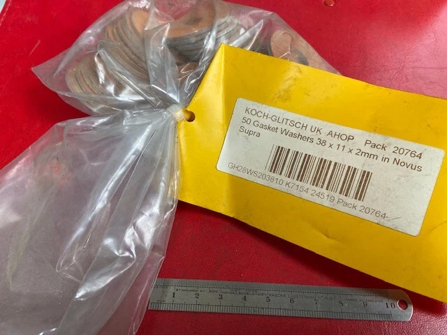 KOCH-GLITSCH NOVUS SUPRA High Temp. 400C Gasket Washers x50 Bag - Size ...