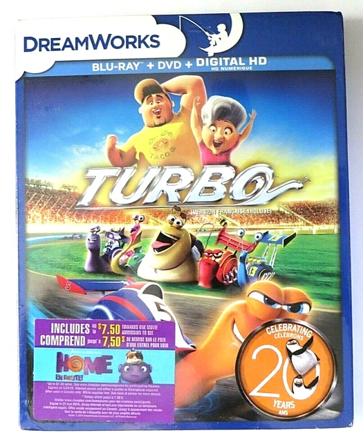 TURBO (BLU-RAY+DVD, 2013, 2-Disc Set, Canadian Edition) BRAND NEW $11. ...