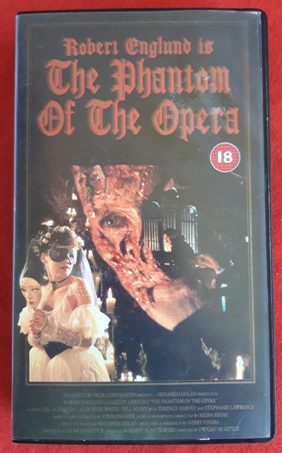 THE PHANTOM OF the Opera. VHS. Robert Englund, Jill Schoelen Horror ...