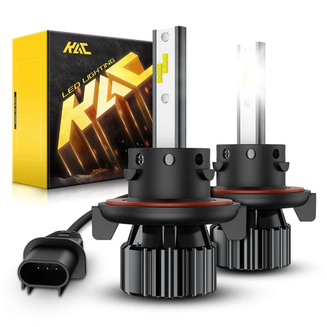 KAC LED HEADLIGHT H13 High/Low Beam COMBO Bulbs Fanless 6000K Ultra ...