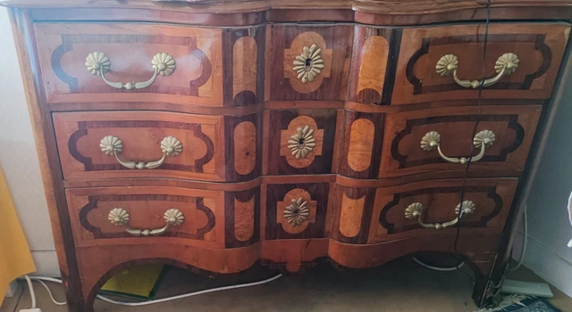 COMMODE STYLE LOUIS XV marqueterie Vendue EUR 400,00 - PicClick FR