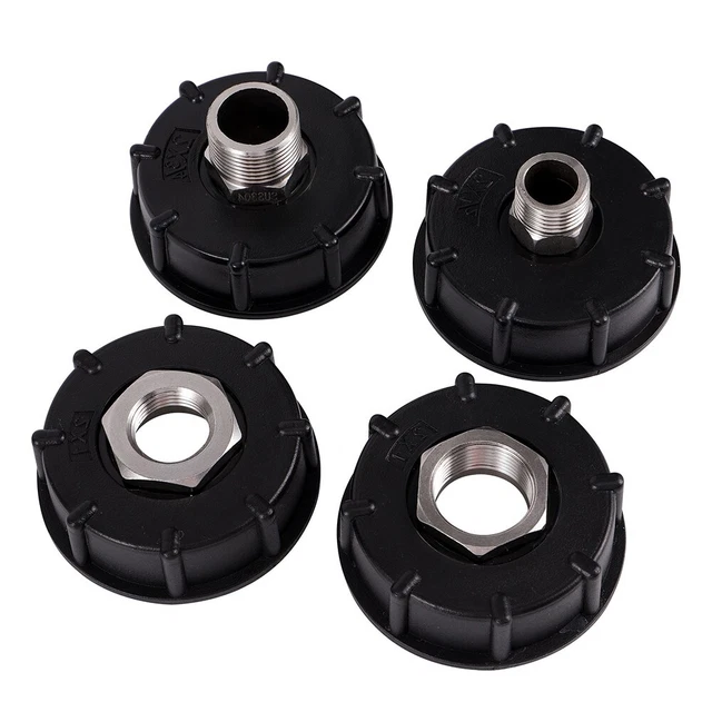IBC TANK REPLACEMENT Adapter Stainless Steel/Drain Fitting Coarse ...