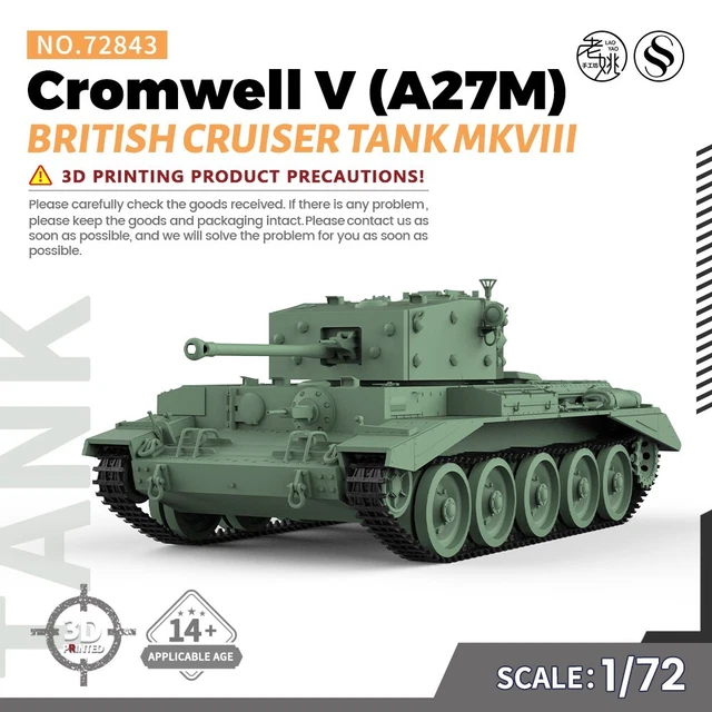20MM 1/72 MILITARY Model Kit British Cromwell V (A27M) Cruiser Tank ...