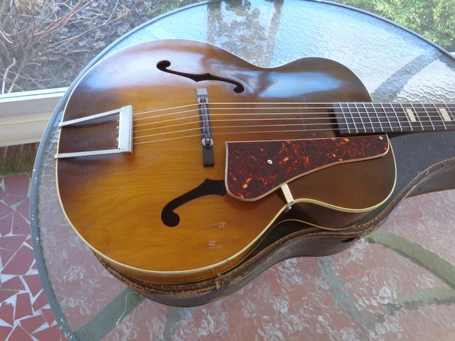 1957 HARMONY HOLLYWOOD Archtop Guitar - Early H39 Acoustic Model - 1 3/ ...