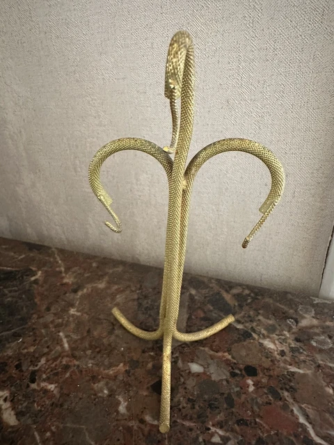 PORTE-PHOTOS VINTAGE ANNÉES 50 sur Pieds en Metal Tresse Doré- 3 photos EUR 20,00 - PicClick FR