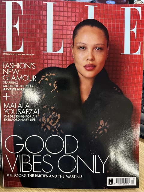 ALVA CLAIRE MALALA Yousafzai Uk Elle Magazine December 2025 & Watches ...