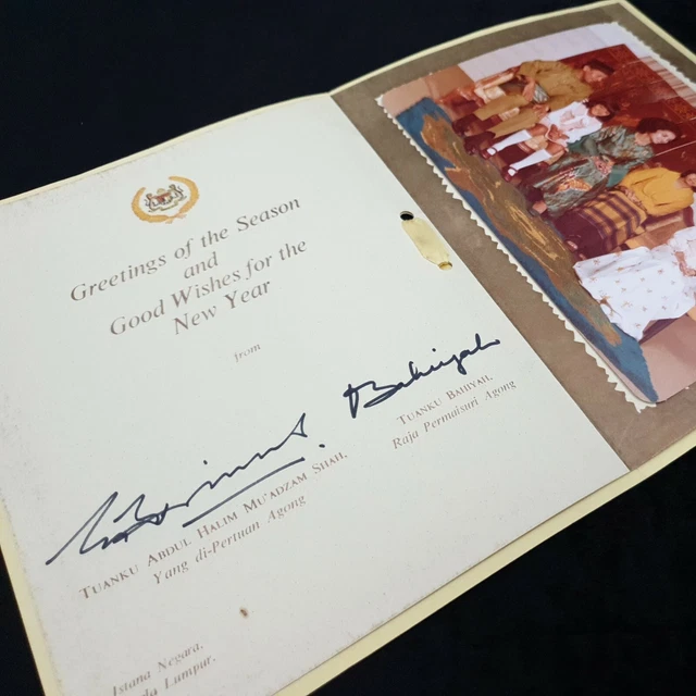 RARE ROYAL SULTAN Malaysia Abdul Halim Signed Royalty Photo Document ...