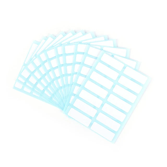 12SHEET SELF ADHESIVE sticky white label writable name sticker Blank ...